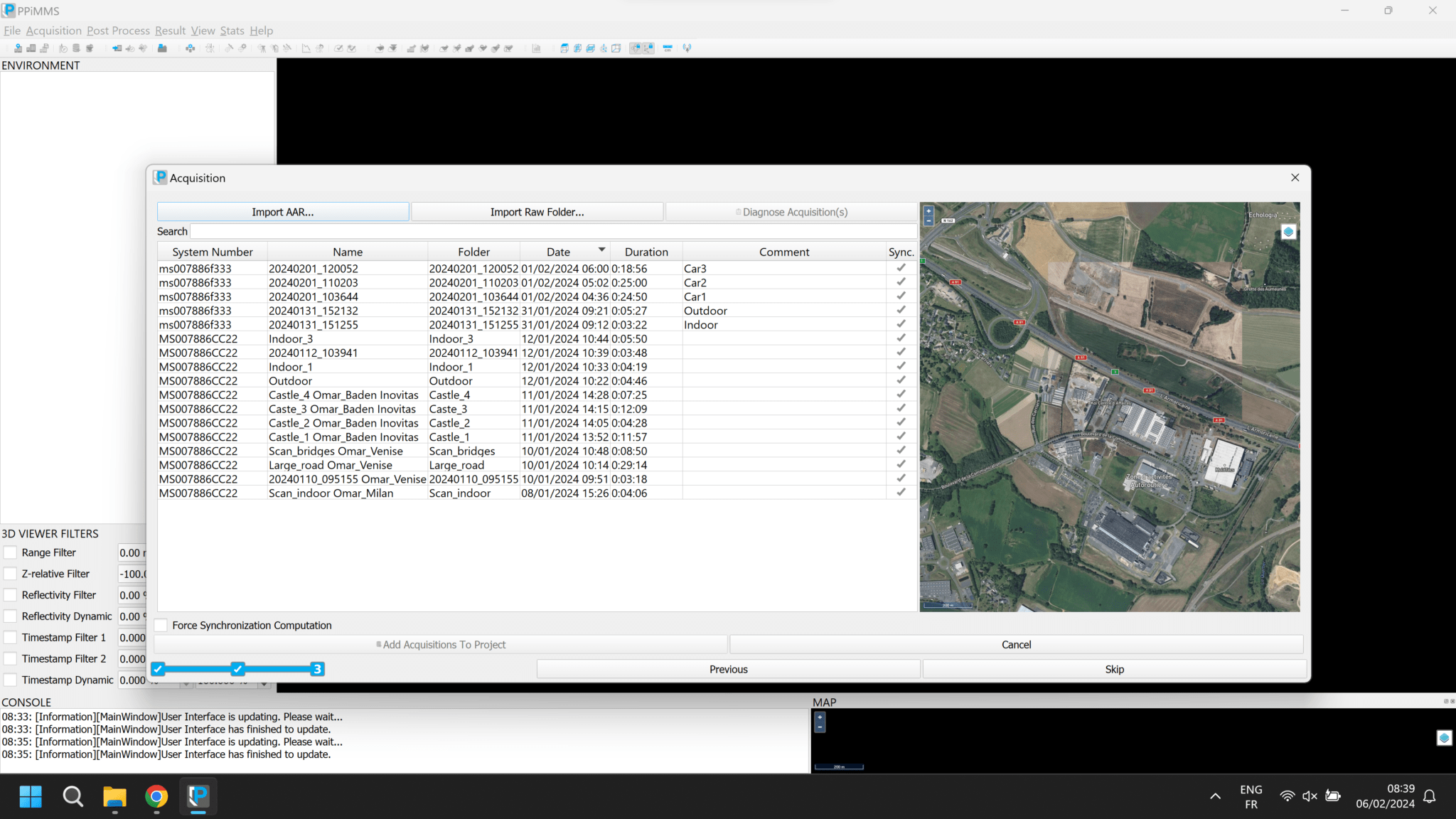 How to process a MS-96 car-based scan - Viametris